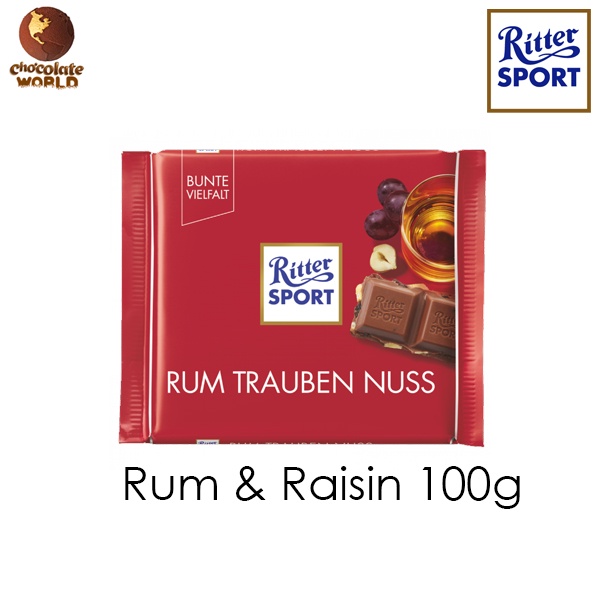 Ritter Sport Rum Raisins Hazelnuts 100g (Made in Germany) | Shopee Malaysia