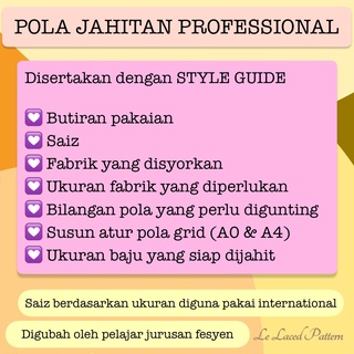 Pola Asas Badan (Wanita) | Basic Bodice Sewing Pattern | Pola Jahitan ...