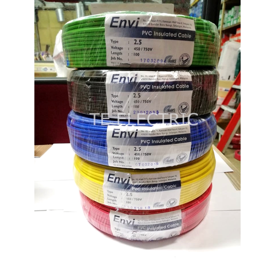 (FULL COPPER) 2.5MM ENVI PVC INSULATED CABLE MADE IN MALAYSIA ELECTRIC ...