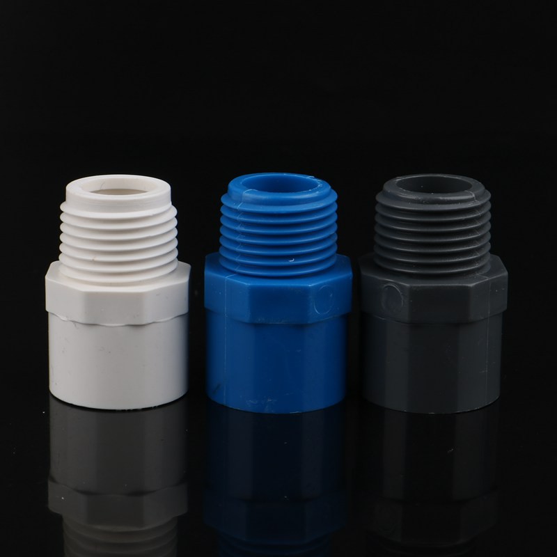 1pc PVC Pipe 1/2 inch thread Connector 20mm 25mm 32mm 40mm 50mm Pipe ...