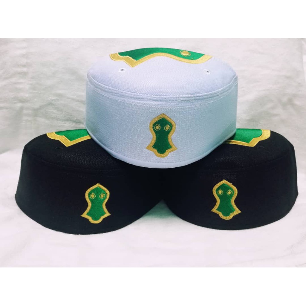 KOPIAH LOGO CAPAL NABI HITAM & PUTIH ( New Design ) | Shopee Malaysia
