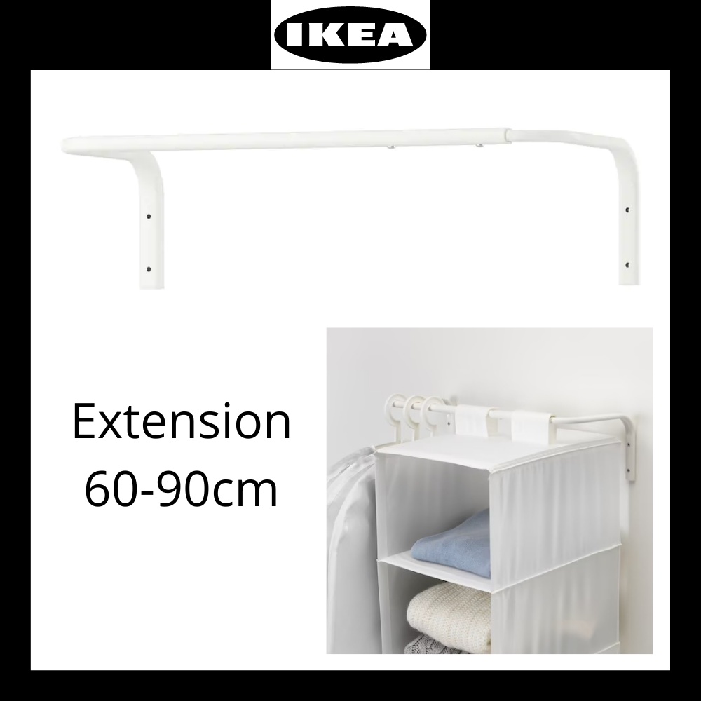 IKEA MULIG Clothes bar, white 60-90 cm | Shopee Malaysia