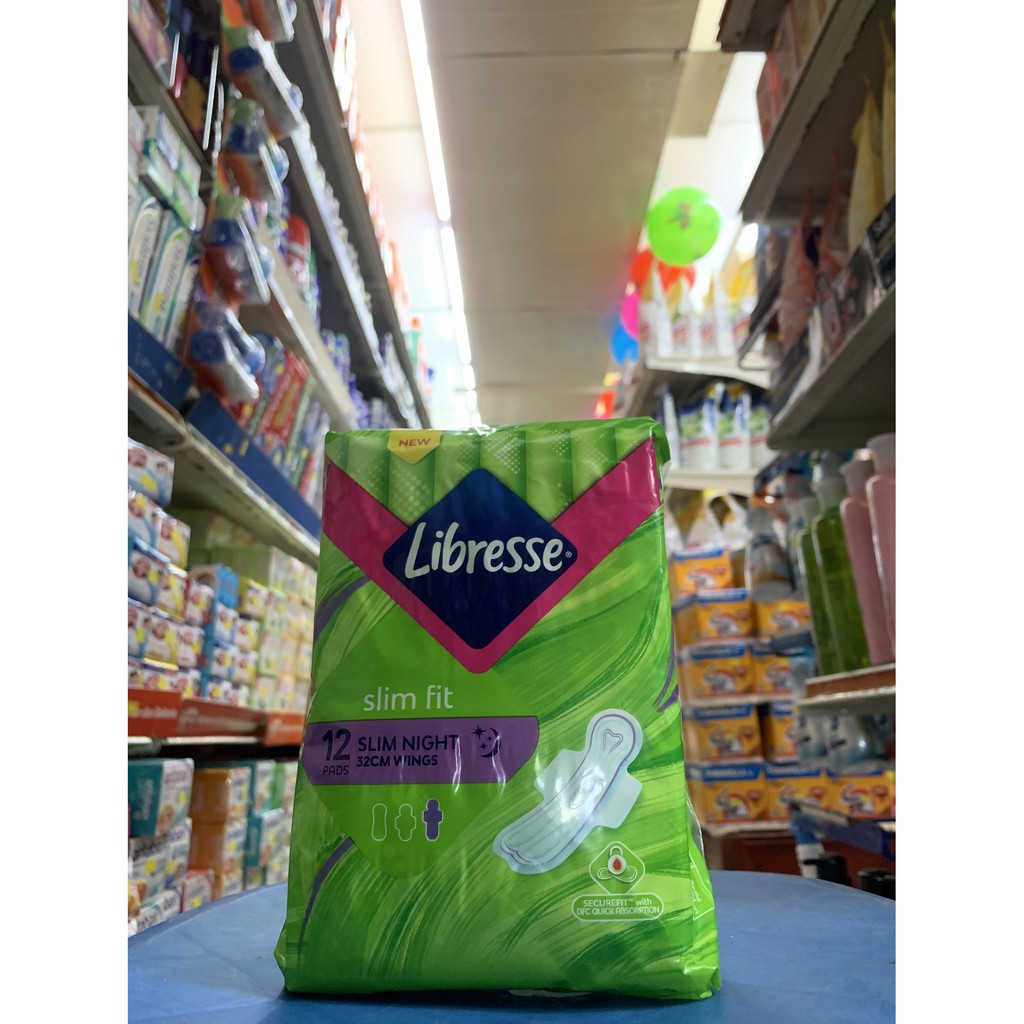 Libresse Slim Fit Slim Night 32cm Wings (12 PADS) | Shopee Malaysia
