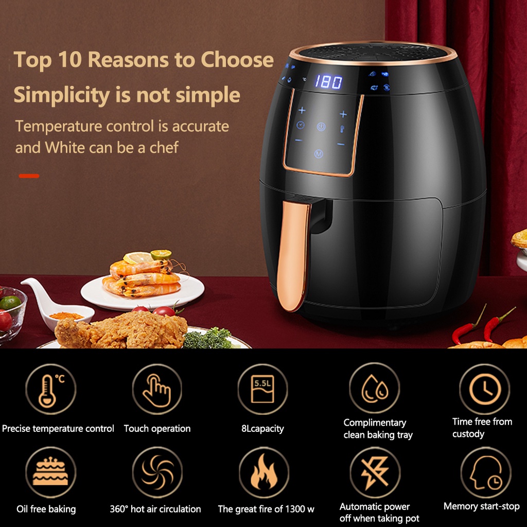 Air Fryer Digital Control Multi Cooker Air Fryer Oven Oil-Free ...