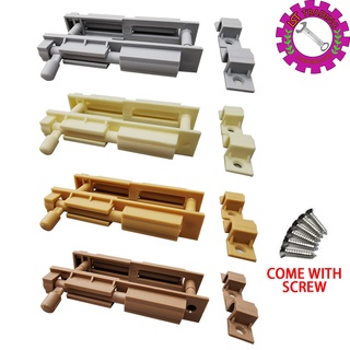 [READY STOCKS] PVC DOUBLE BOLT / PLASTIC DOOR BOLT LOCK / SELAK KUNCI ...