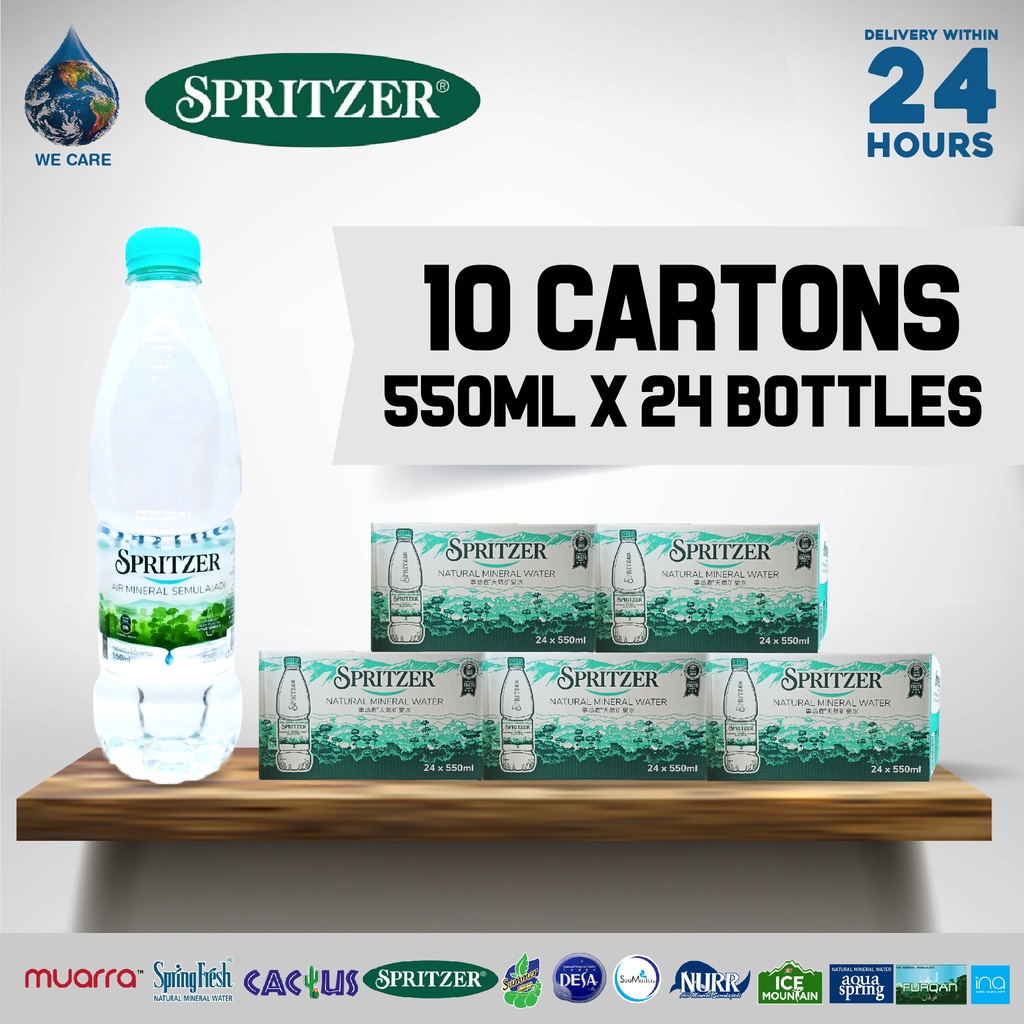 SPRITZER Mineral Water (550ml x 24 Bottles x 10 Cartons) | Shopee Malaysia