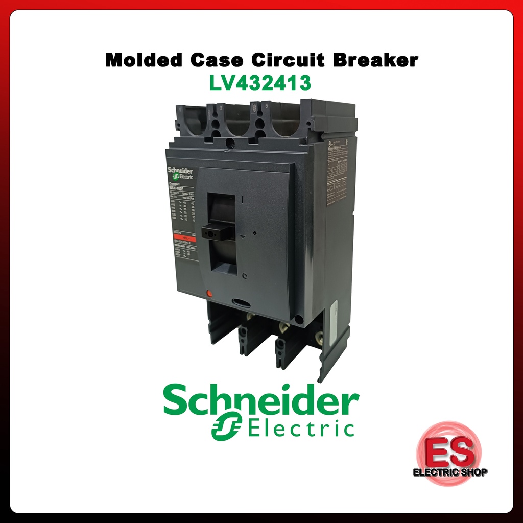 Schneider LV432413 Circuit breaker basic frame, ComPact NSX400F, 36kA at 415VAC 50/60 Hz 400A ...