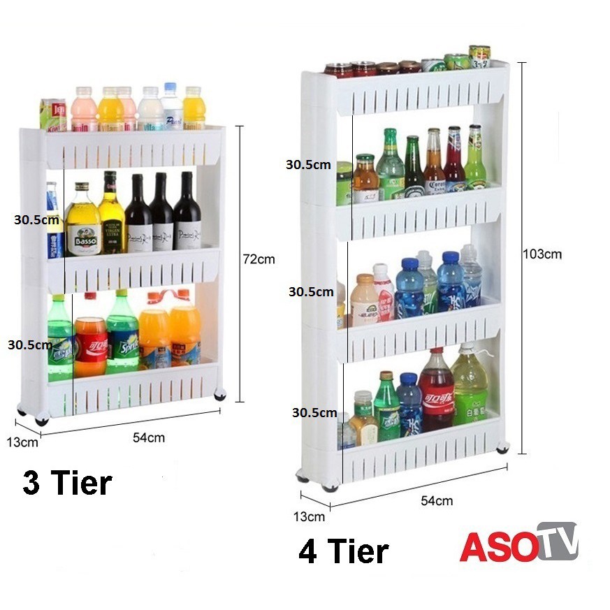 Rak simpan Barang dapur beroda Kitchen Rack Storage Living Home Rak ...