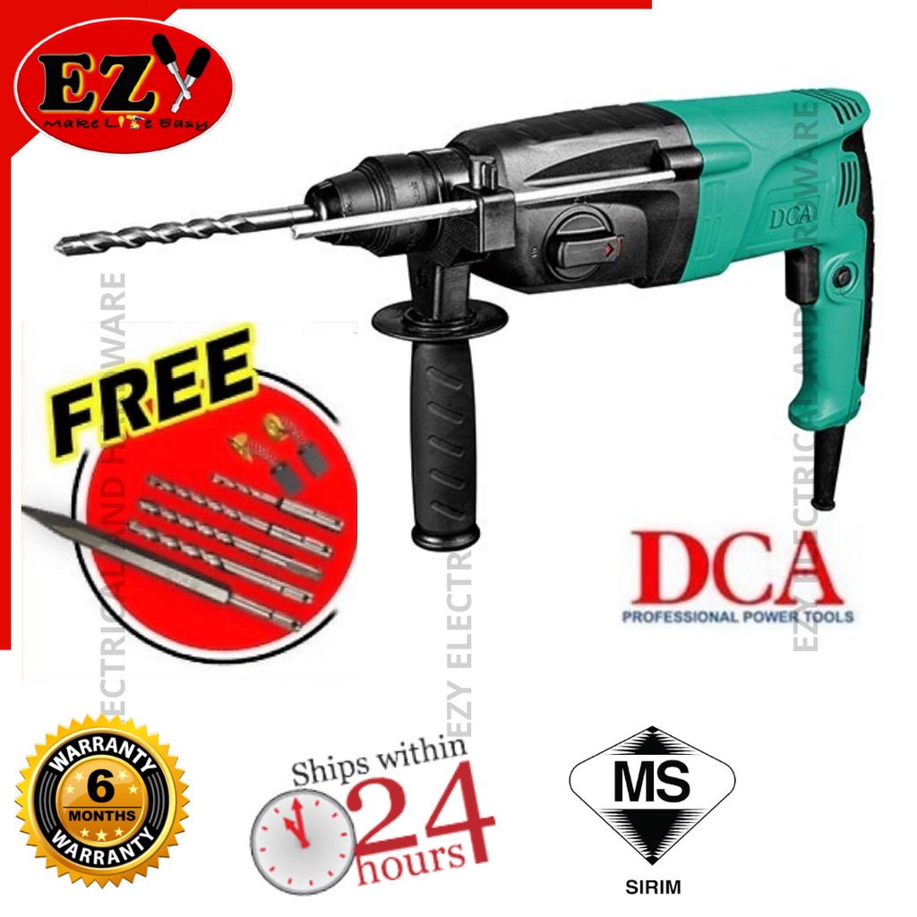 DCA Rotary Hammer Drill 800W (3in1) AZC 05-26 Penebuk dinding AZC 0526 ...