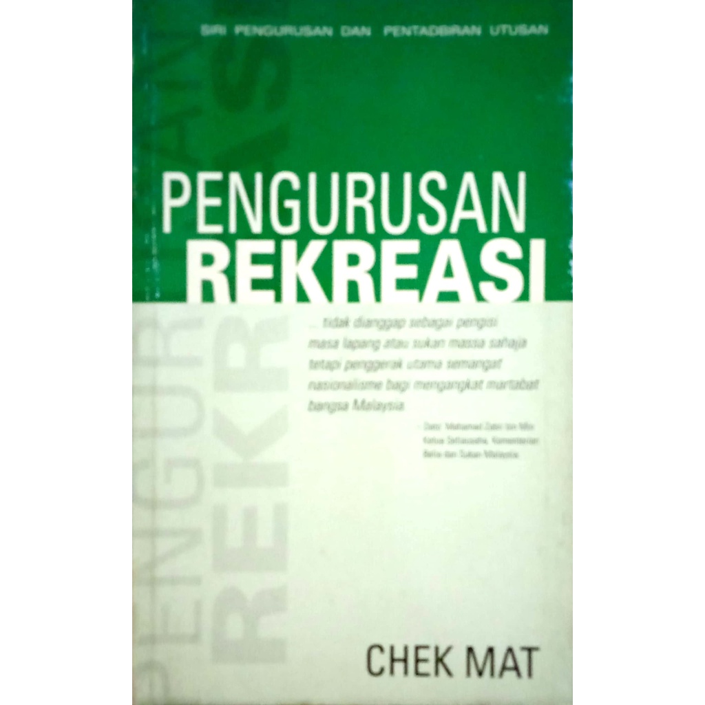 Pengurusan Rekreasi Oleh Chek Mat Utusan Shopee Malaysia