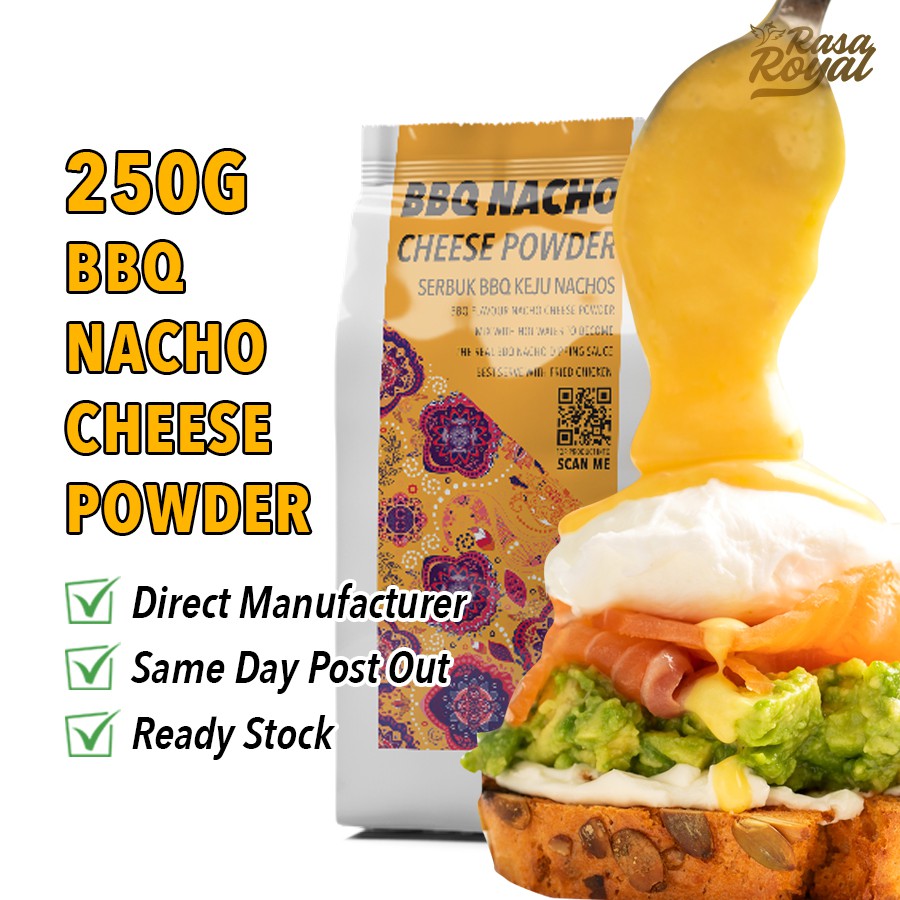 250G BBQ Nacho Cheese Powder Serbuk Keju Nachos Cheese Powder | Shopee ...