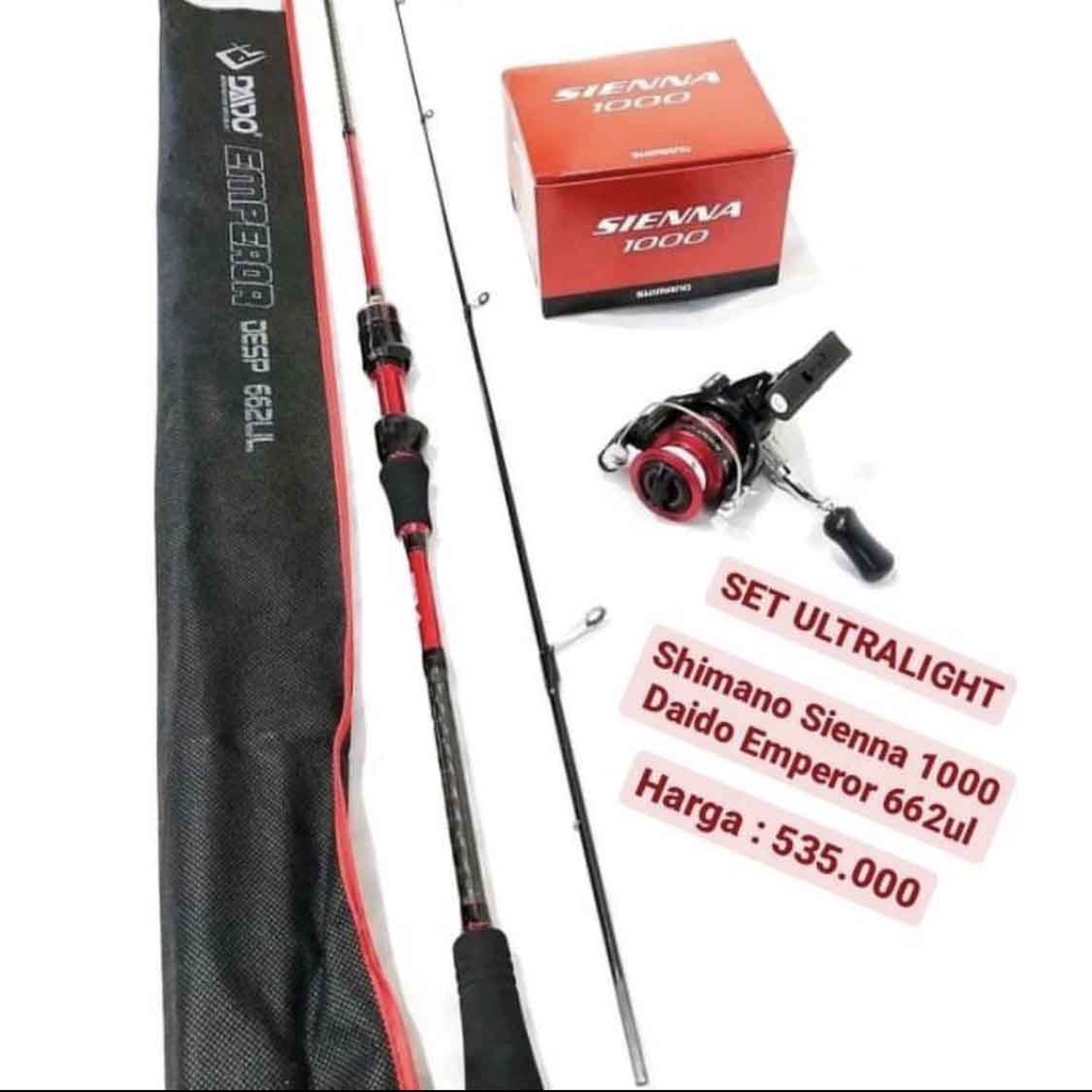 Daido emperor Fishing Rod set PRO X reel shimano sienna 500 1000 fg ...