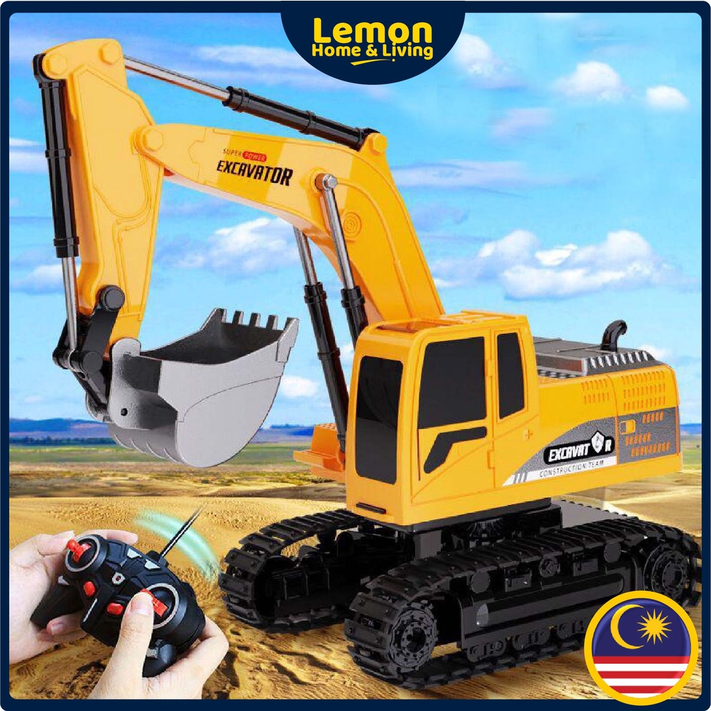 🍋Lemon🍋 6 Channel Alloy Rechargeable Excavator Truck Car Control ...