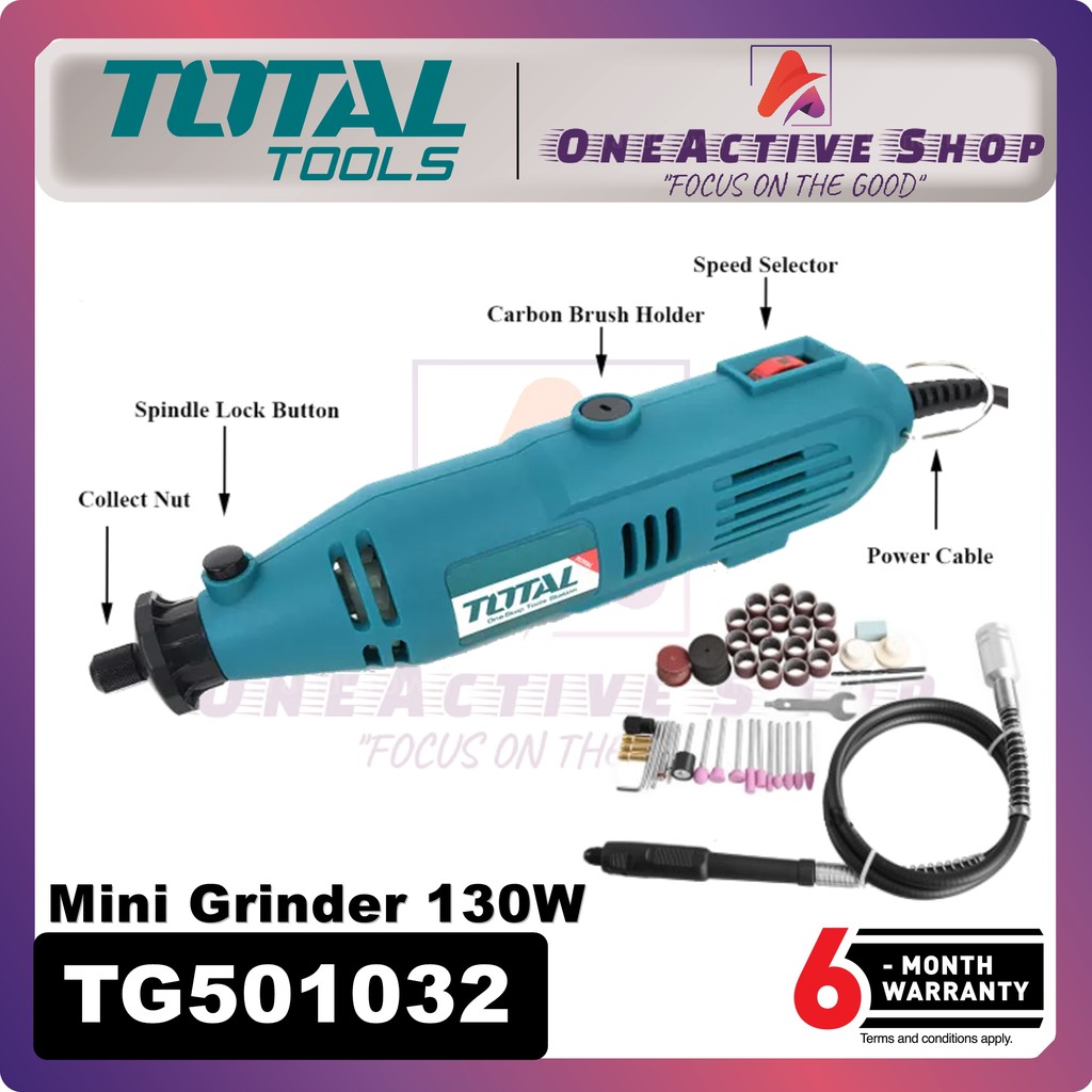 TOTAL Mini Grinder 130W TG501032 T-TG513326 / POWER ACTION Mini Grinder ...