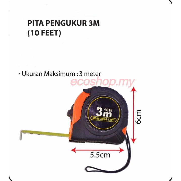 MEASURING TAPE 3M PITA PENGUKUR POWERLOCK MEASURING TAPE | Shopee Malaysia
