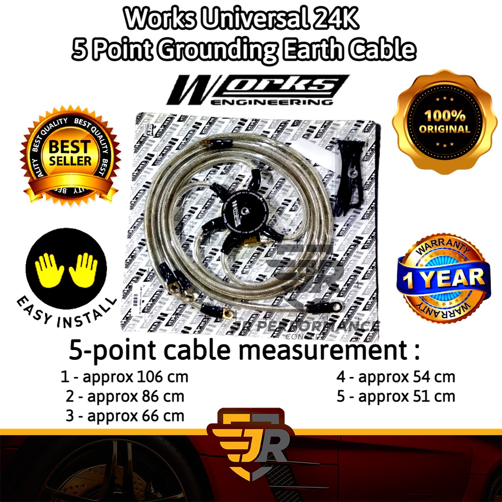 Works Engineering Universal Grounding Wire Earth Cable Ignition Parts W ...
