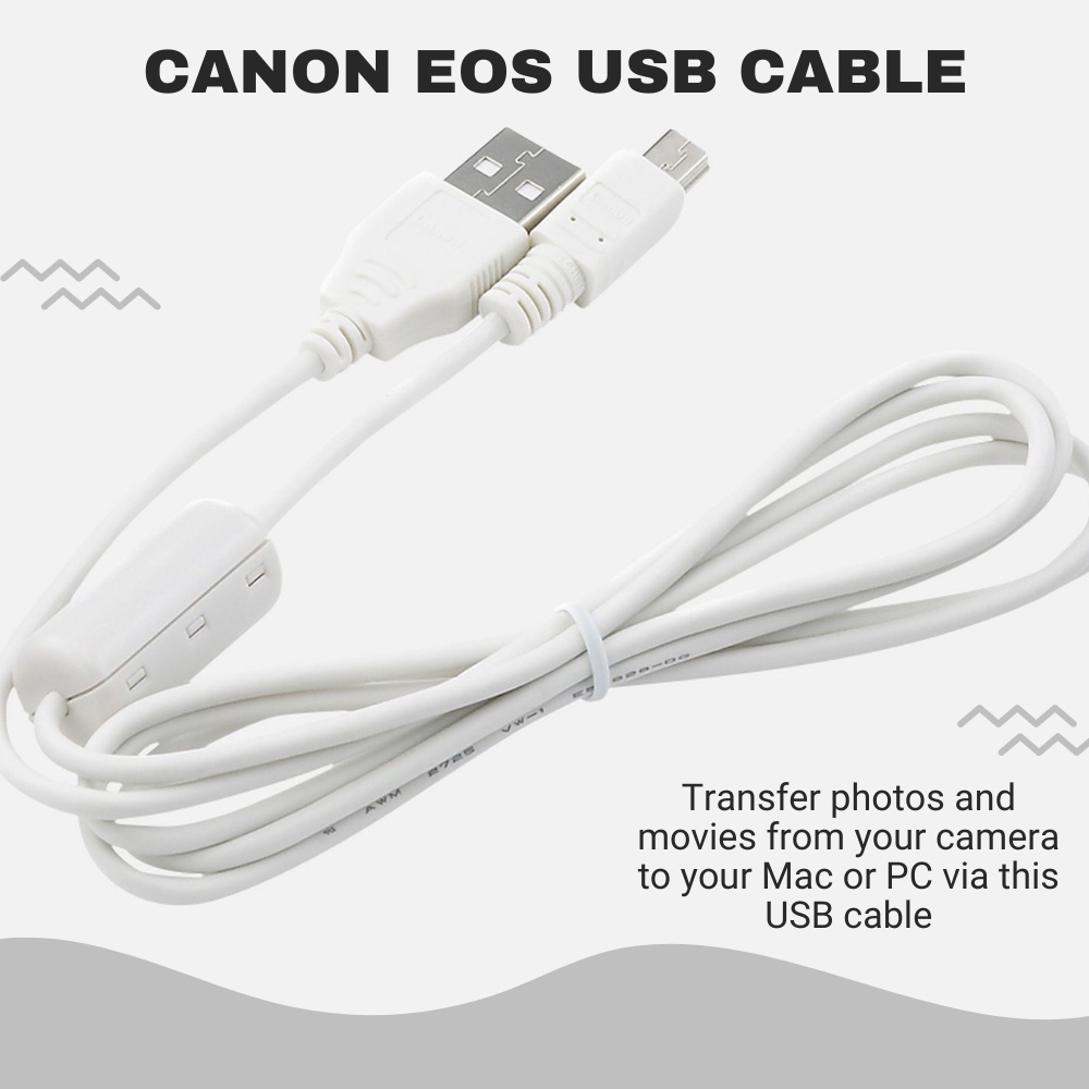 Genuine Canon USB Cable For EOS 1000D 700D 650D 600D 550D 50D 40D 30D ...