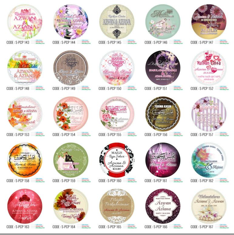 Sticker Wedding Door Gift Stiker Kenduri Kahwin Murah Stickers Doorgift ...