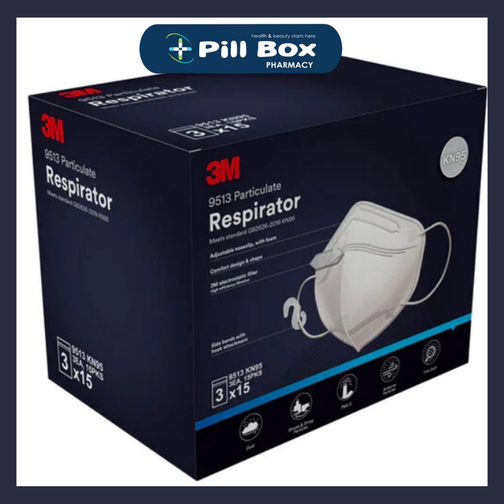 3M 9513 PARTICULATE RESPIRATOR KN95 1 box (20's /45's) | Shopee Malaysia