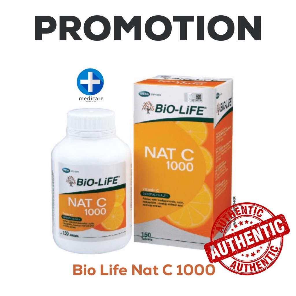 Bio-Life Nat C 1000 30 Tablets/150 Tablets | Shopee Malaysia