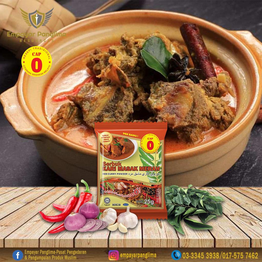 Cap O Serbuk Rempah Kari Masak Merah /Gulai Kawah/Gulai utara 25g ... Cap O Serbuk Rempah Kari Masak Merah /Gulai Kawah/Gulai utara 25g ...