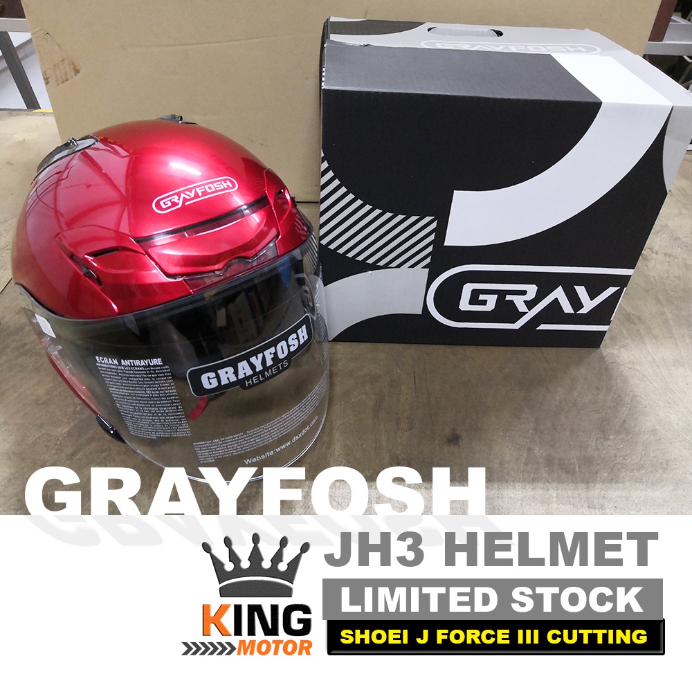 [NEW ARRIVAL] GRAYFOSH JF3 HELMET CANDY RED SHOEI J FORCE3 CUTTING ...