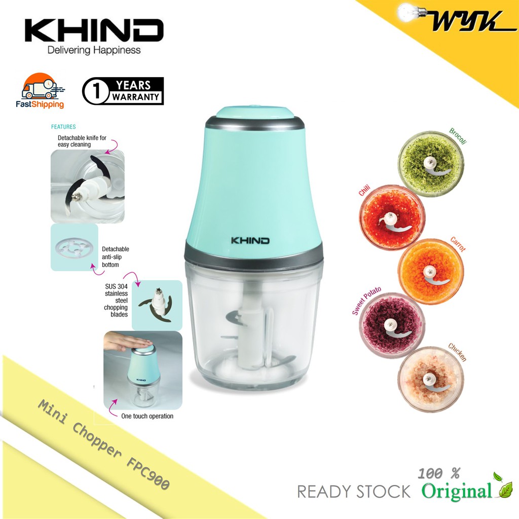 *New Model 2020* Khind Mini Chopper FPC900 (Mint) | Shopee Malaysia