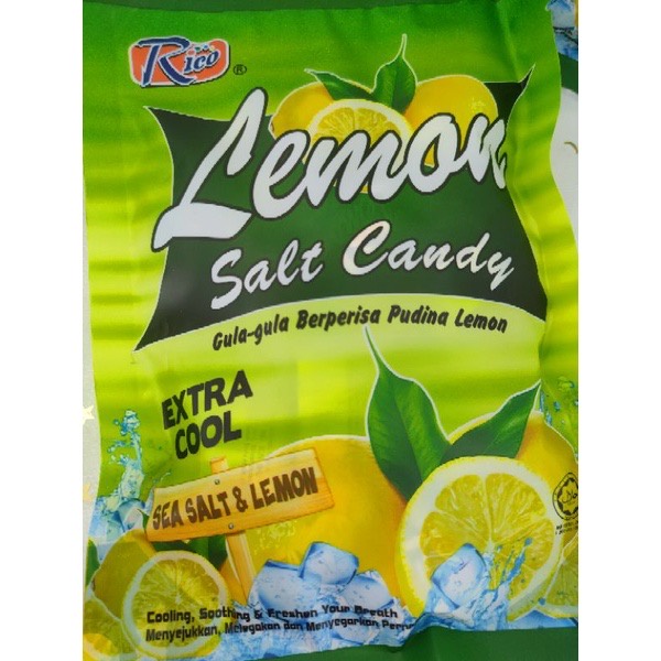 RICO Lemon Salt Candy Extra Cool Sweets Candies Pudina Lemon Gula Gula ...