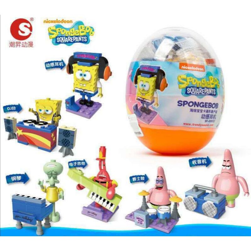 SpongeBob SquarePants Building Blocks Capsule Toys Children's Toy Set ...