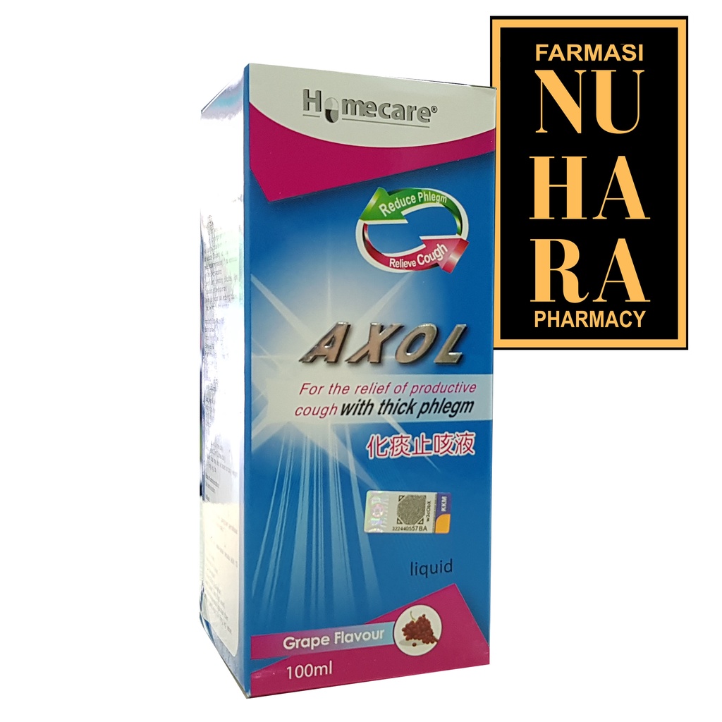 Axol Liquid Chesty Cough Thick Phlegm Syrup for kids and adult grape ...