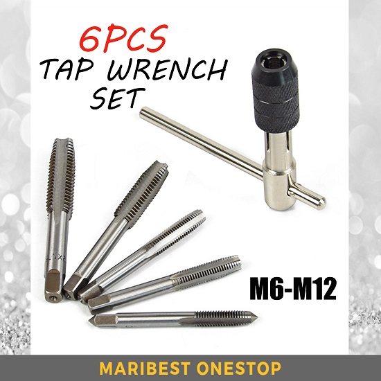 6Pcs Tap Wrench Set M6 M7 M8 M10 M12 Metric Screw Tap T-Shaped Wrench ...
