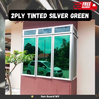 Tinted window silver green/Tinted Building/ Tinted Window/ Tinted Rumah ...