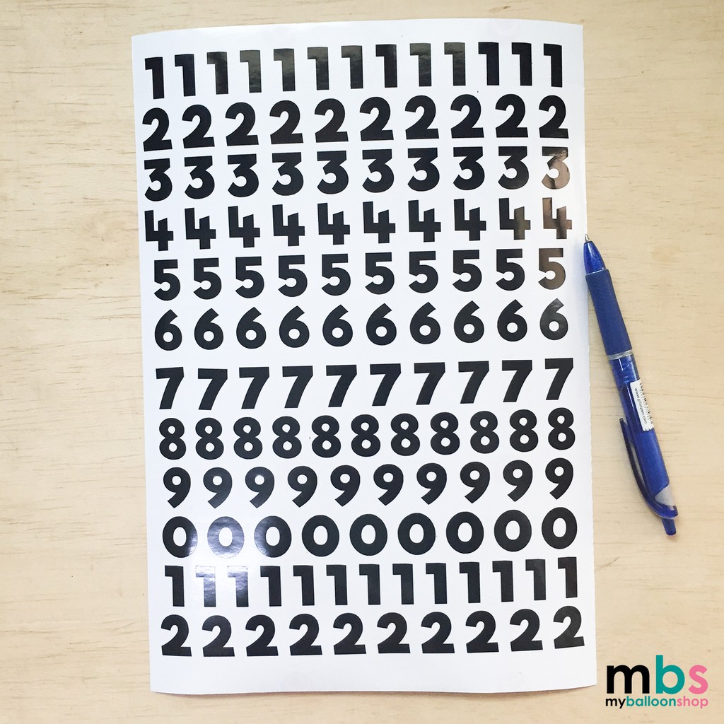 123 Numbers Sticker Bubble Balloons Transparent Sticker | Shopee Malaysia