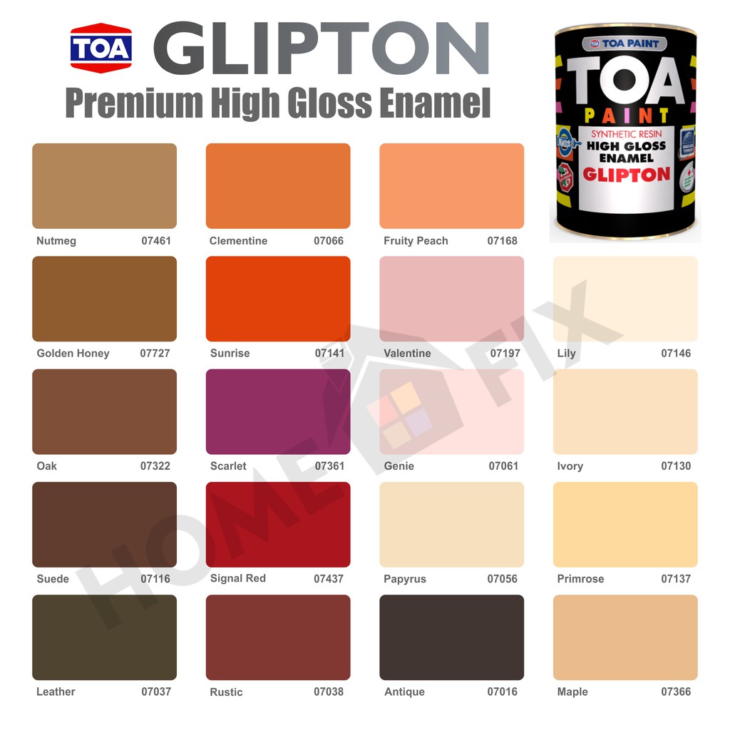 Cat Kayu Besi TOA Glipton High Quality Alkyd Gloss Finish 5 Liter (1/2 ...