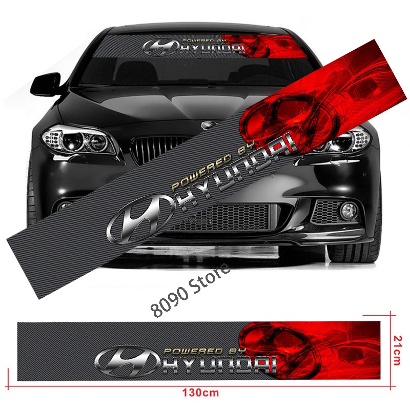 130*21cm Carbon Fiber Car Front Windshield Sticker Auto Rear Window ...