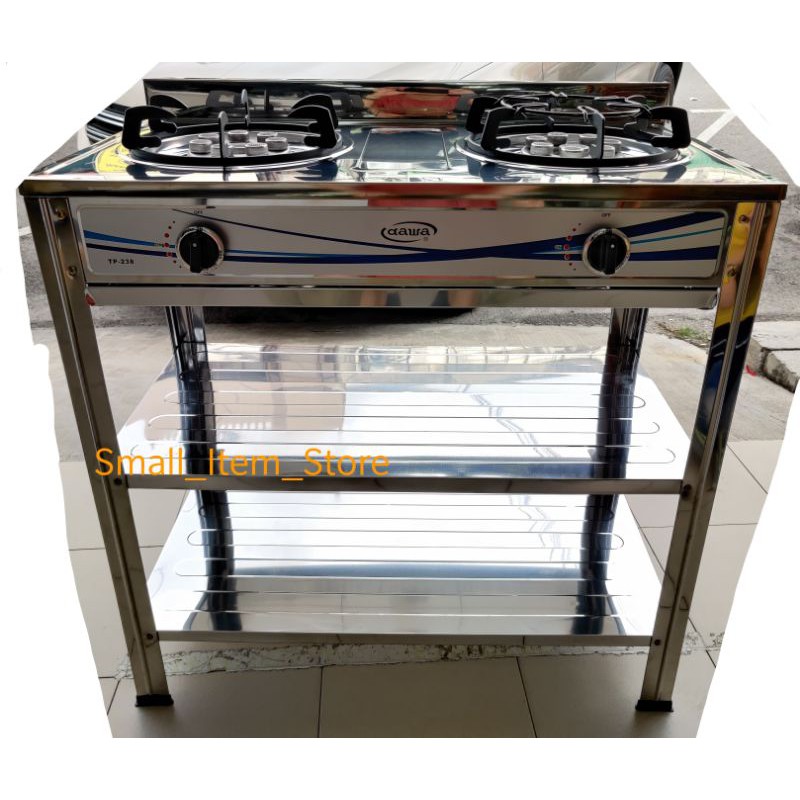 Dawa Standing Gas Cooker Double Burner Dapur Berdiri Stainless Steel ...