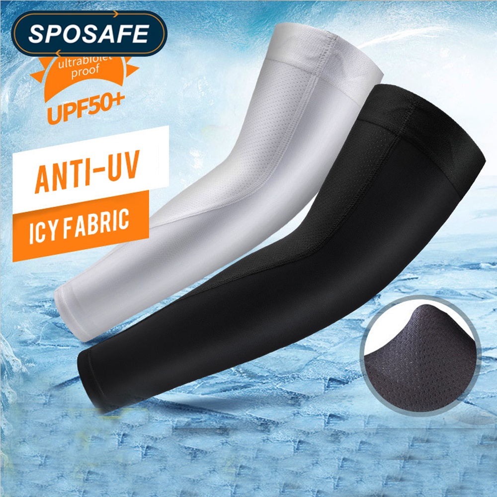 SPOSAFE 1Pair arm sleeve UV Protection cooling breathable arm guard for ...