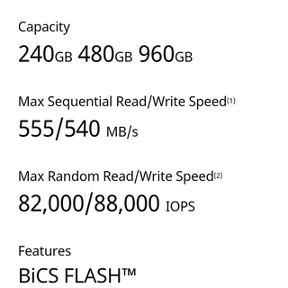 Kioxia Exceria Sata SSD 3D BiCS Flash Max R/W 555/540MB/s For Laptop Desktop - 960GB/480GB/240GB ...