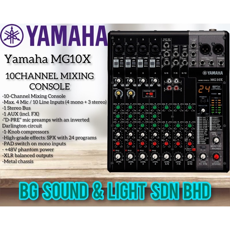 YAMAHA MG10X NEW ARRIVE 10CHANNEL MIXING CONSOLE WITH EFFECT ( MG 10X ...