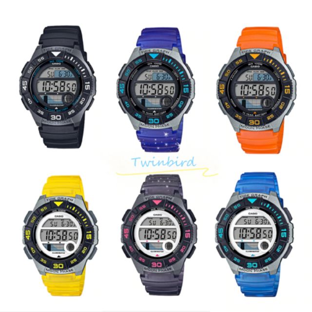 WS-1100H / LWS-1100H CASIO digital watch with tide graph & Moon phase ...