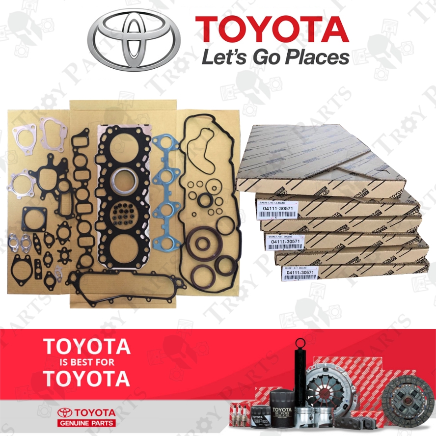 Original Toyota Overhaul Full Set Gasket (04111-30571) Toyota Hilux ...