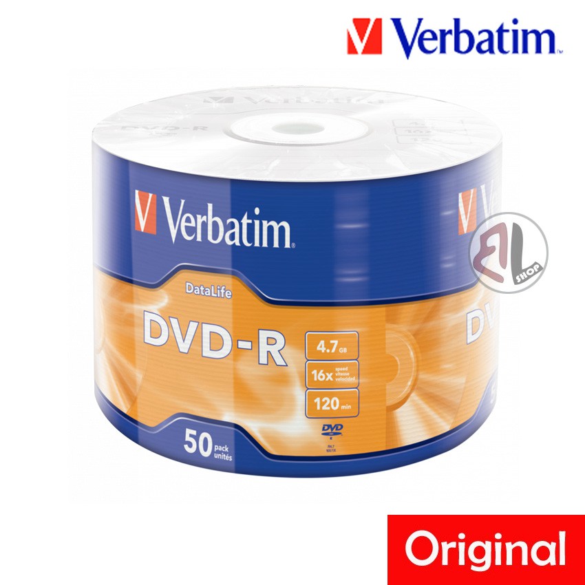 Official Verbatim 50Pcs/pk Extra Protection DVD-R Disc Speed:16x ...