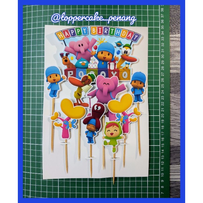 Pocoyo Cake Topper for Cake Birthday Decoration Set Topper Cake Custom ...