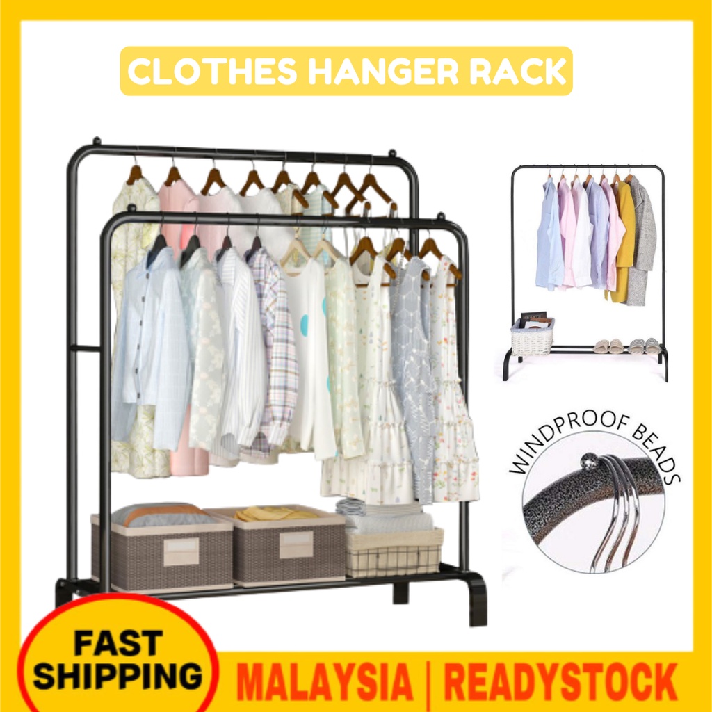 Large Garment Rack Rak penyidai baju Rak Jemur kain Rak sangkut Baju ...