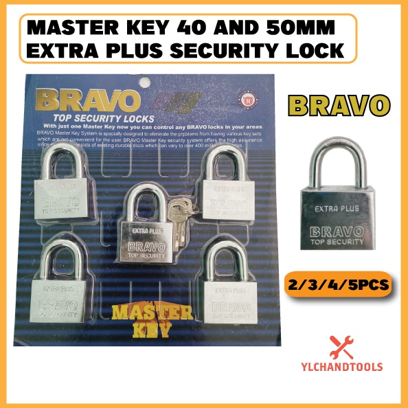 [READY STOCK] Bravo 40mm/50mm Master Key Top Security Lock Padlock Key ...