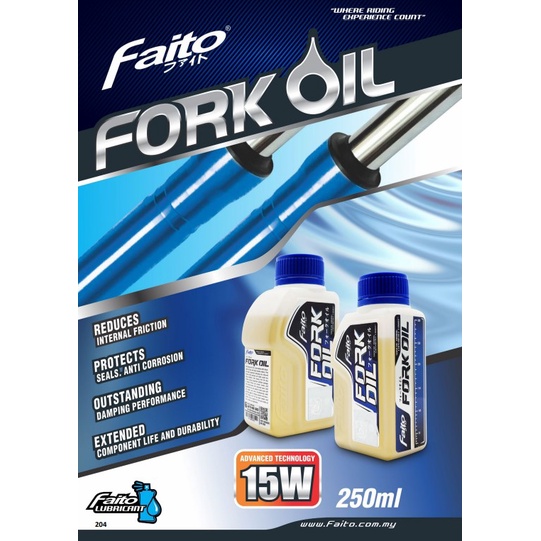 ORIGINAL FAITO FORK OIL 15W (250ML) | Shopee Malaysia