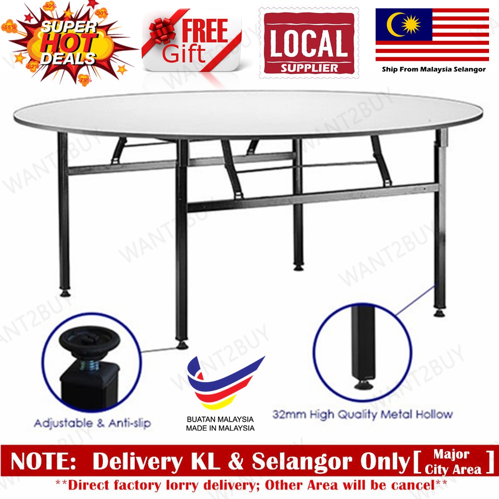 🇲🇾 🔥 3 Size 4/5/6 Feet Restaurent Event Wedding Dinnig Meeting Round ...