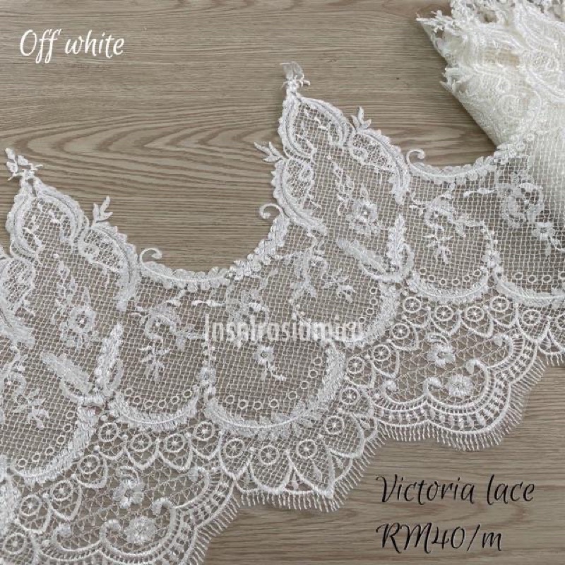 Border lace putih | Ready Stock | Trimming Lace | lace pengantin ...
