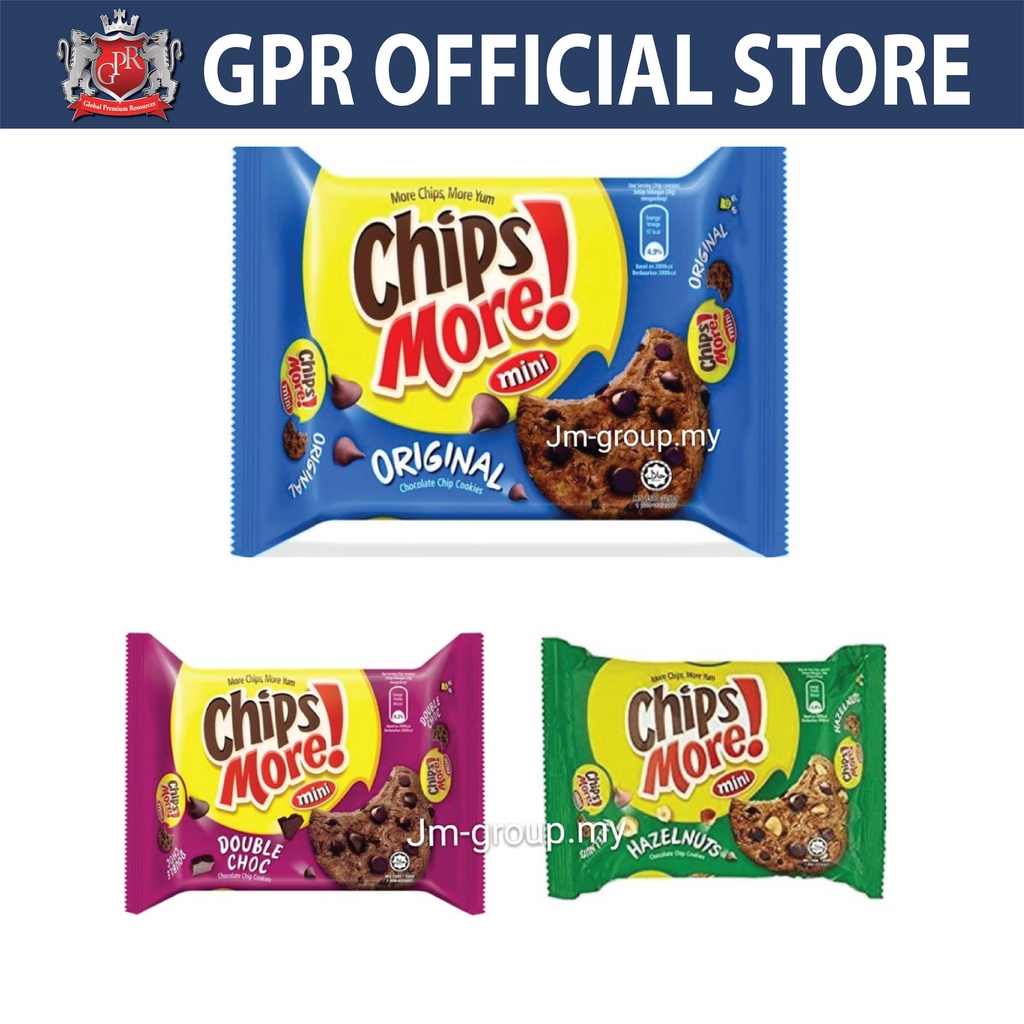 CHIPSMORE Mini Chocolate Chip Cookies 80g ( Original / Double Chocolate ...