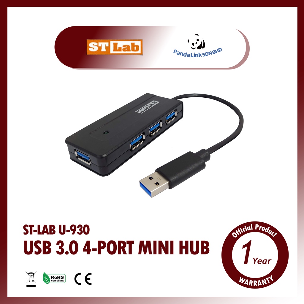 ST-LAB U-930 USB3.0 4-Port Mini Hub | Shopee Malaysia